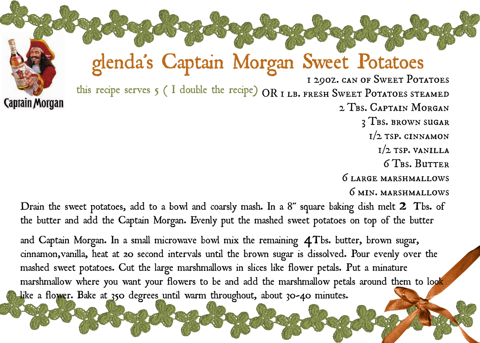 Click Here To Get The Printable Recipe Card - Captain Morgan (1600x1143 ...