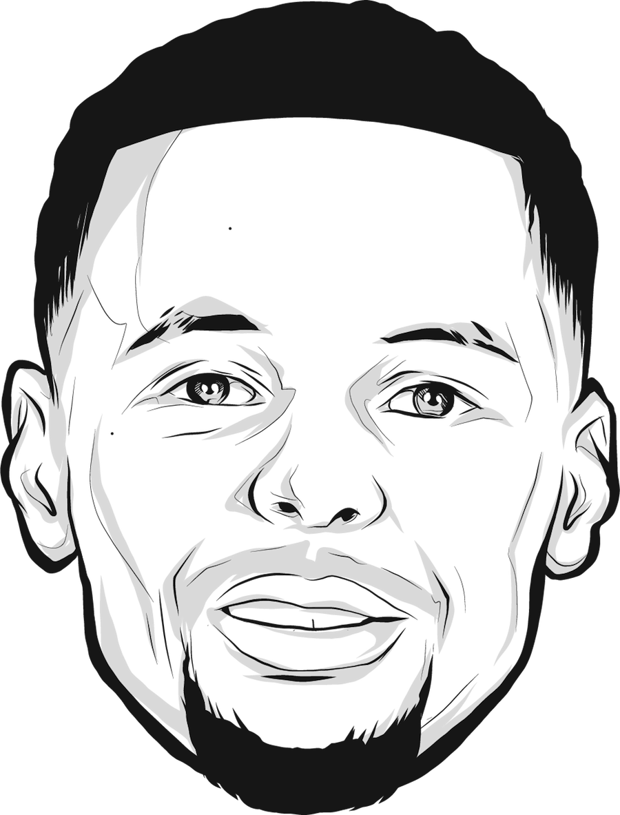 Portrait Of Stephen Curry, By Rob Zilla - Stephen Curry Face Drawing ...