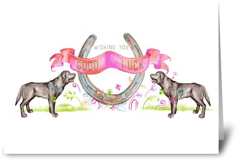 Good Luck Greeting Card - Ancient Dog Breeds (848x698), Png Download