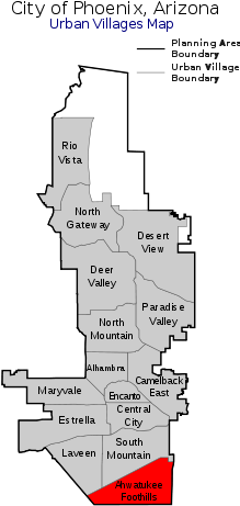 Phoenix Urban Villages Ahwatukee Foothills Highlighted - Ahwatukee ...