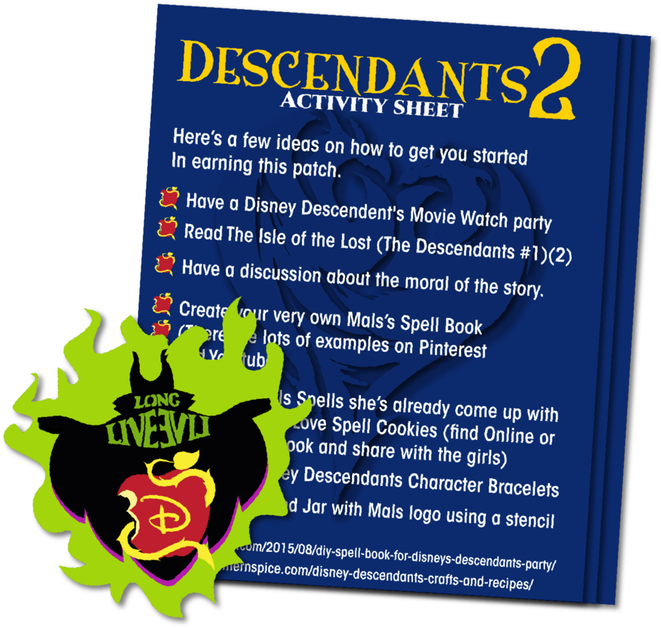 Descendants Activity Sheet - Descendants (1024x1024), Png Download