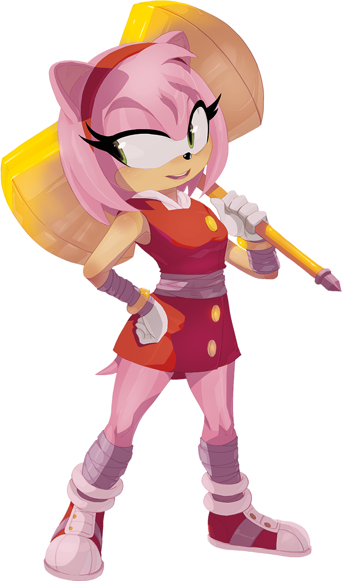 Amy Rose Sonic Boom - Amy Rose Hammer Sonic Boom (716x1190), Png Download