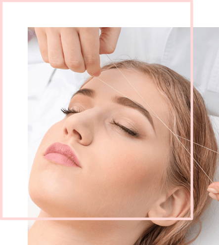 Threading - - Girl (443x496), Png Download