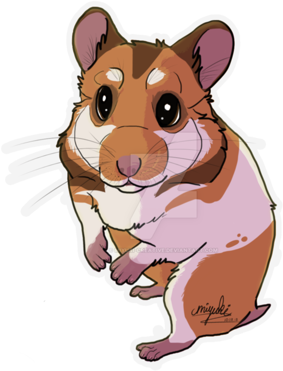 Syrian Hamster - Painting (894x894), Png Download