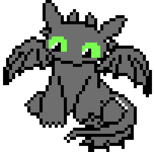Toothless - Minecraft Pixel Art Toothless (510x500), Png Download
