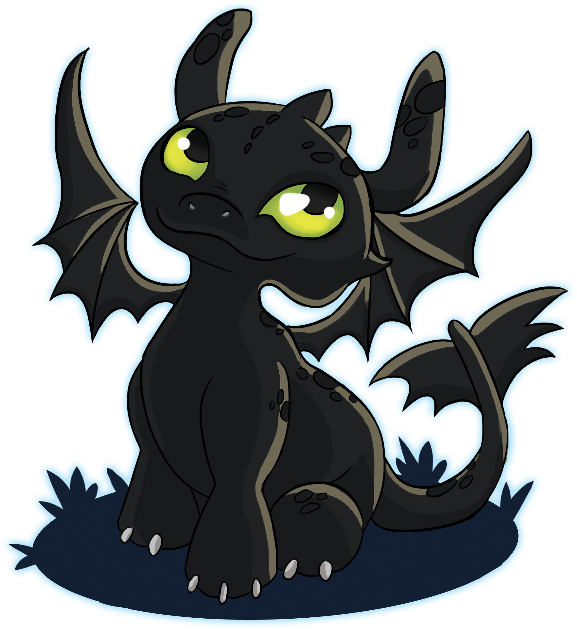 Download Toothless Chibi - Cartoon | Transparent PNG Download | SeekPNG