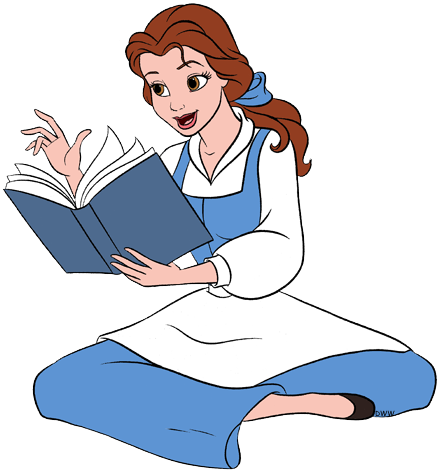 Clip Royalty Free Library Disney Belle Clipart - Princess Reading A ...