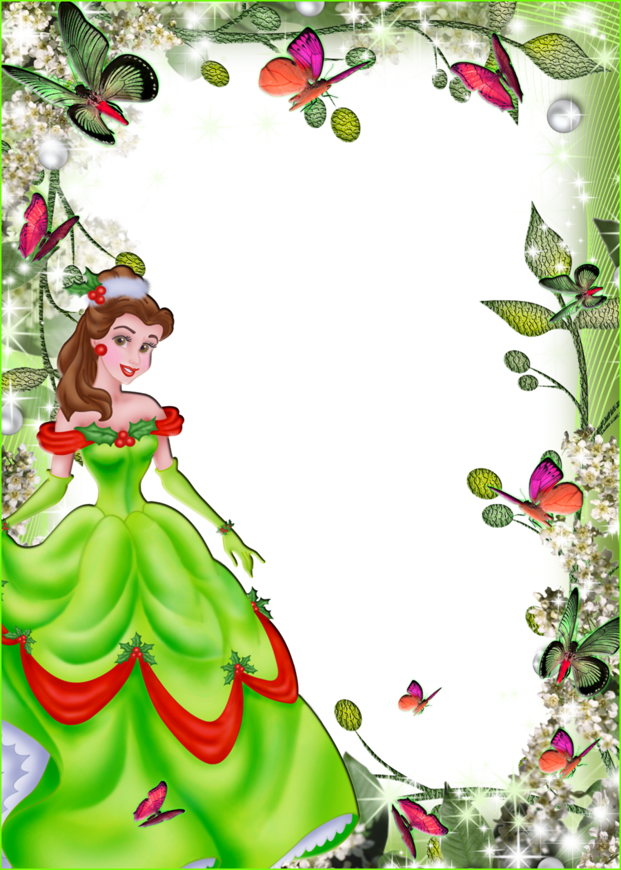 Download Png Disney Frames Clipart Belle Rapunzel Ariel - Disney ...