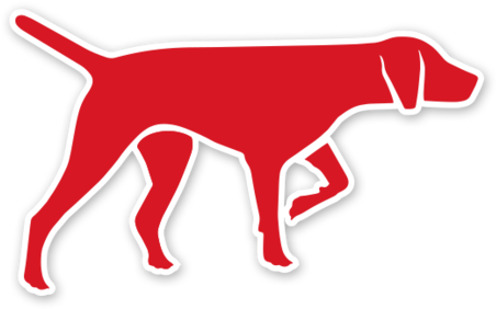 Fowldog Red White Outline - Dog (500x313), Png Download