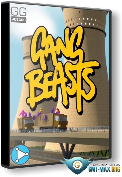Gang Beasts - Gang Beasts Pc Cover (406x597), Png Download