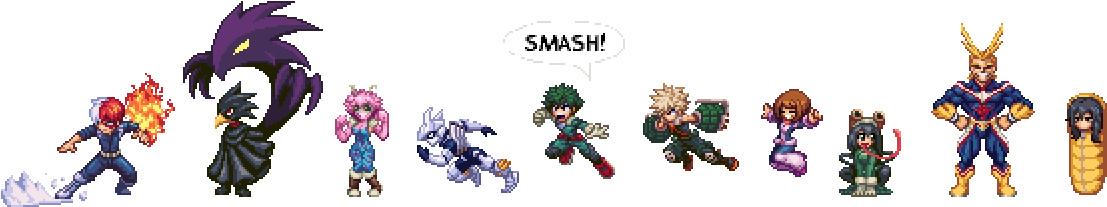 Artworkboku No Hero Academia - Pixel Art (1282x322), Png Download