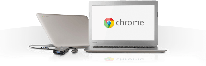 Chromebook Adapters - Google Chrome (720x232), Png Download
