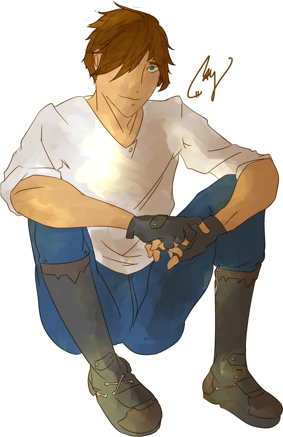 Download A Drawing Of M Jesse From Minecraft - Sitting | Transparent ...