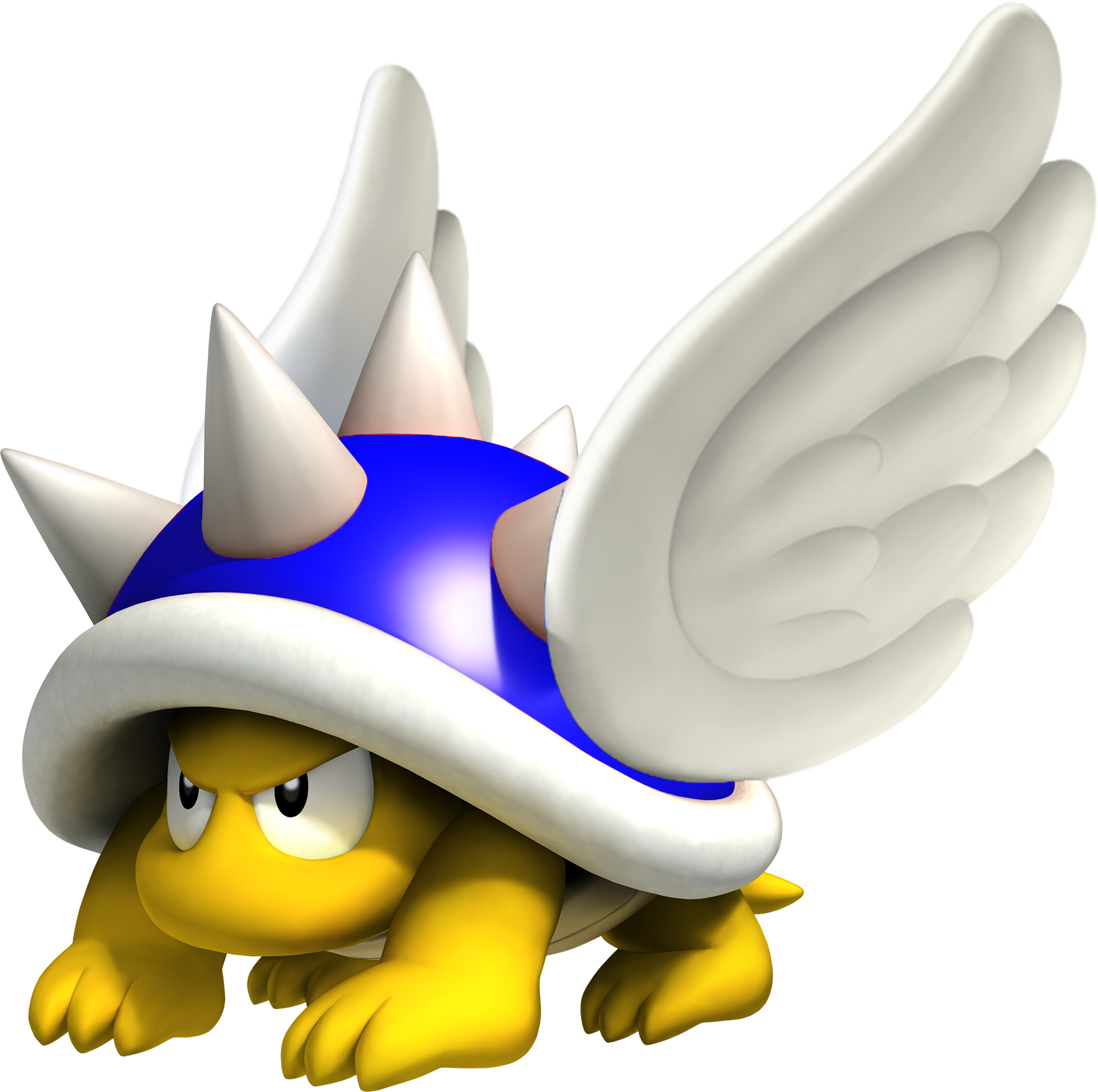 Winged Blue Spiny - Spiny Game Super Mario (1722x1713), Png Download