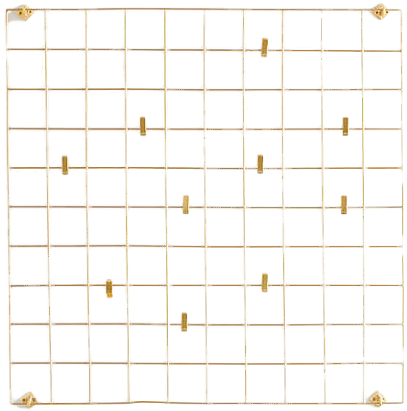 Gold Wire Wall Grid (433x431), Png Download