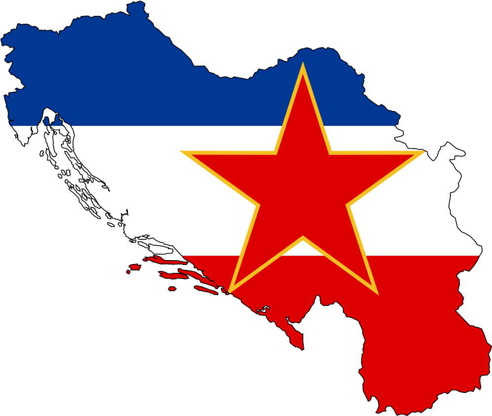 Picture - Yugoslavia Map With Flag (999x876), Png Download