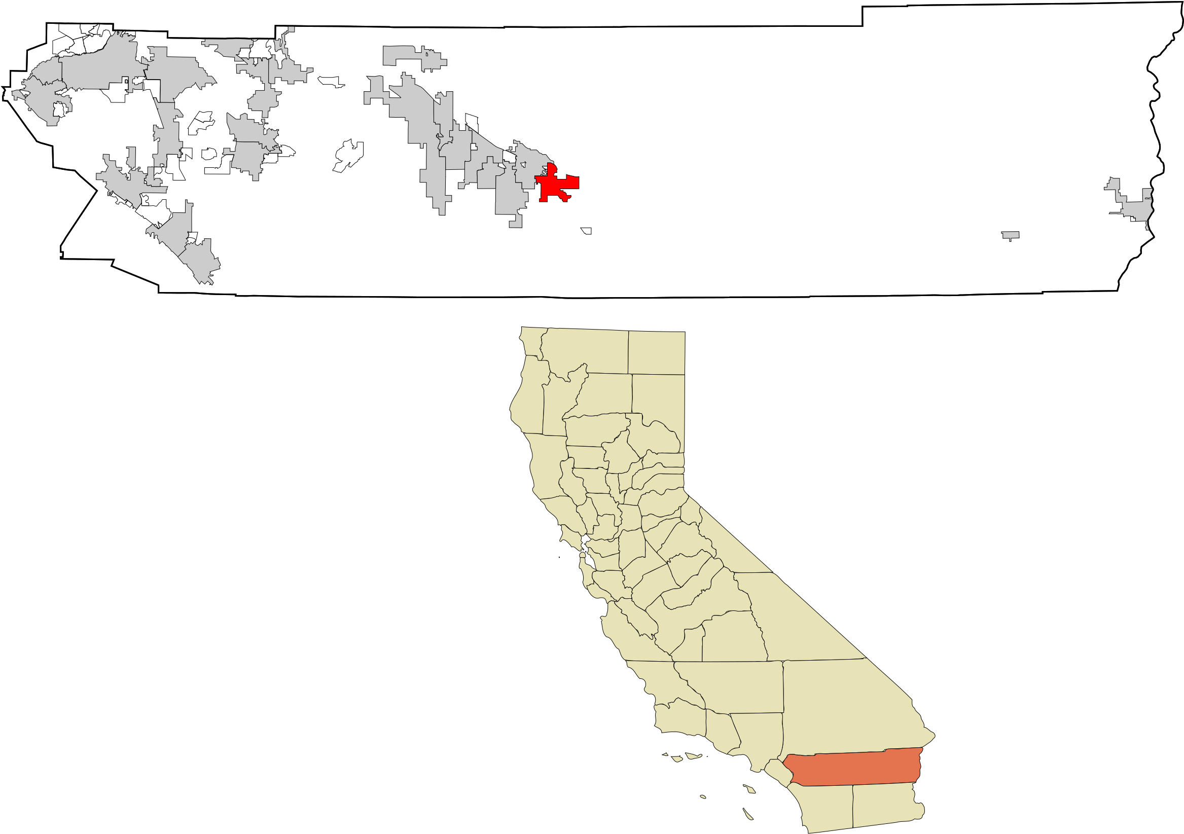 Riverside County California Incorporated And Unincorporated - Donde ...