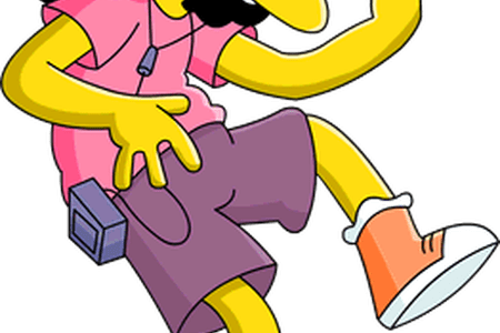 Bart Simpson High On Weed - Otto Man The Simpsons (450x300), Png Download