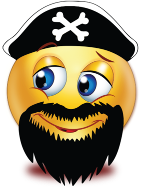 Evil Beard Pirate - Transparent Pirate Emoji (384x384), Png Download