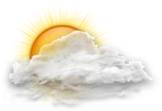 Sun And Cloud Png Picture - Sun And Cloud Png (650x446), Png Download
