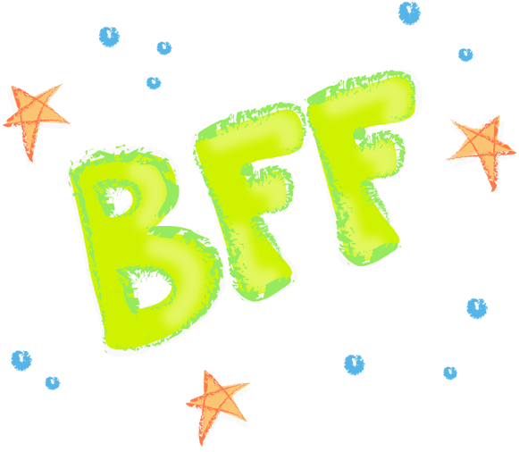 Cute Bbf Bestfriend Best Friends Star Watercolor Handpa - Star (600x525 ...