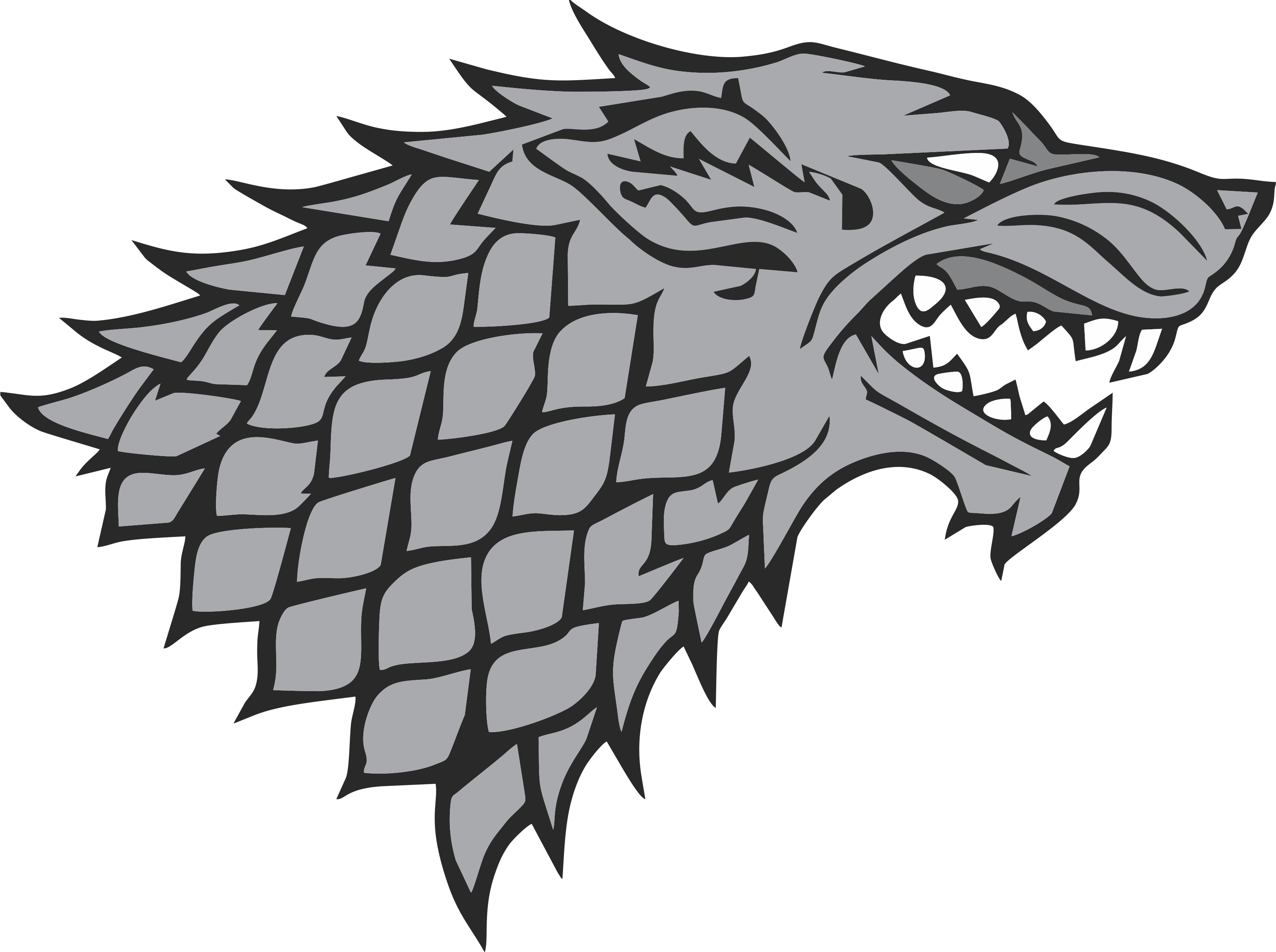 House Stark Direwolf Head By Mattvine - Stark Logo (3262x2434), Png ...