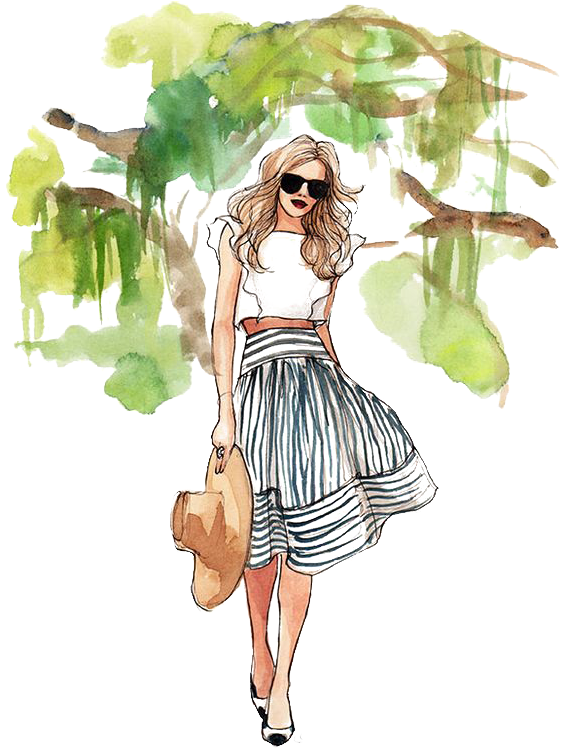 Drawing Fashion Illustration Watercolor Painting Sketch - Inslee Haynes ...
