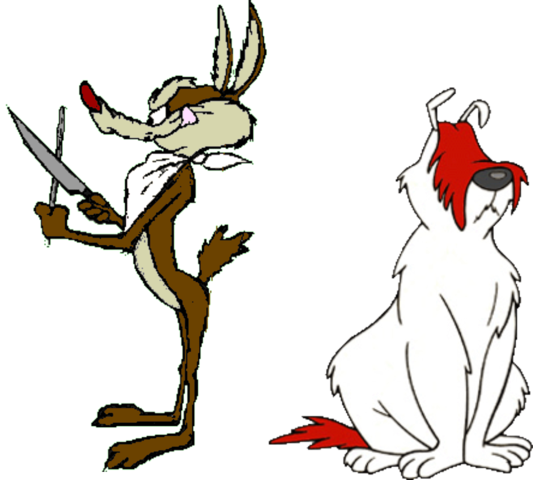 Ralph Wolf And Sam Sheepdog - Perro Ovejero Y Coyote (533x480), Png ...