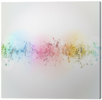 Artistic Image Of Jumbled Music Notes In Rainbow Colors (400x400), Png ...