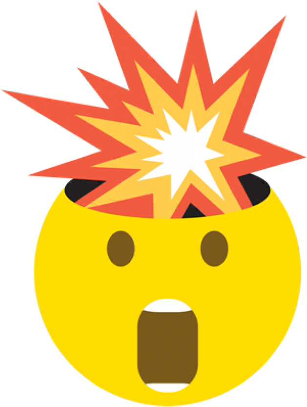 Exploding Emoji (640x836), Png Download