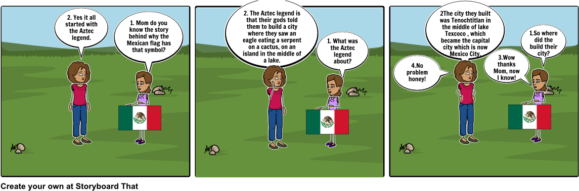 Aztecs And The Symbol On Mexican Flag - Flag Of Mexico (1164x385), Png ...