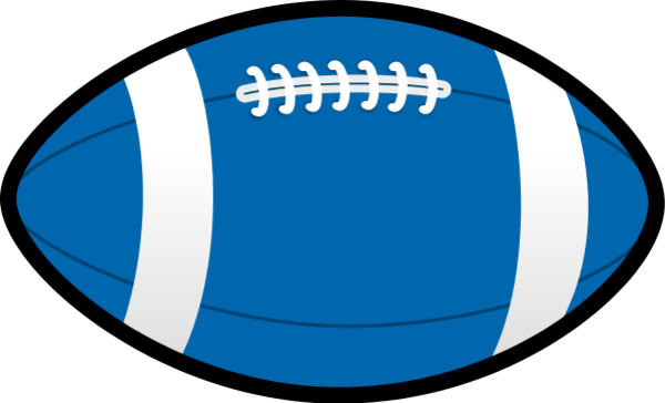 Blue Football Clipart - Football Transparent (600x364), Png Download