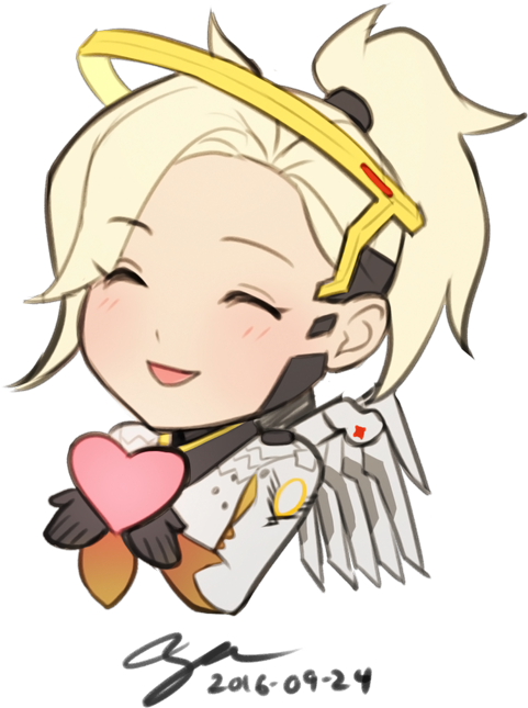 Nancy Teeple - Chibi Mercy Transparent (720x720), Png Download
