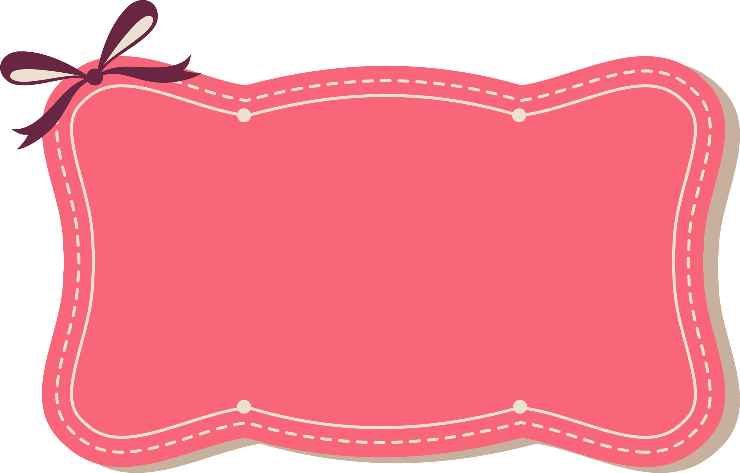 Pink Ribbon Border Png - Pink Ribbon Frame Png (2500x1600), Png Download