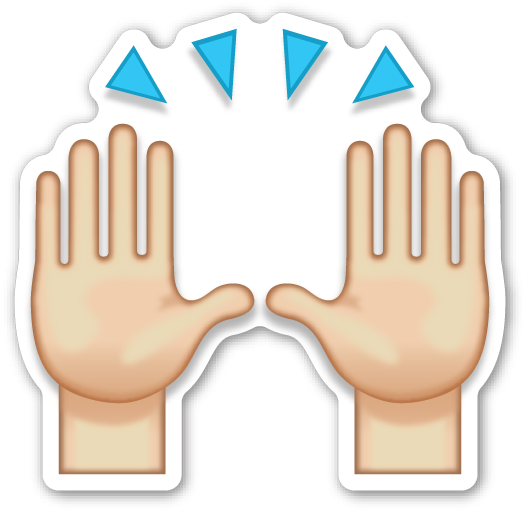 Hand Clipart Emoji - Praise Emoji Png (480x459), Png Download