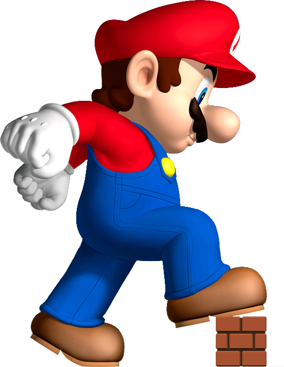 New Super Mario Bros Giant Mario (555x717), Png Download