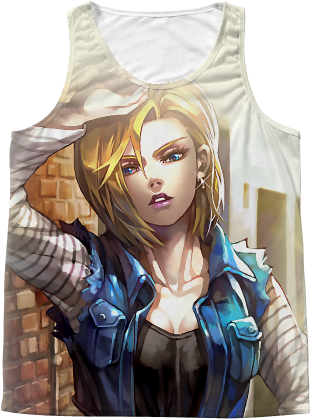 Download Super Saiyan Android 18 1 Sided 3d Tank Top T Shirt ...