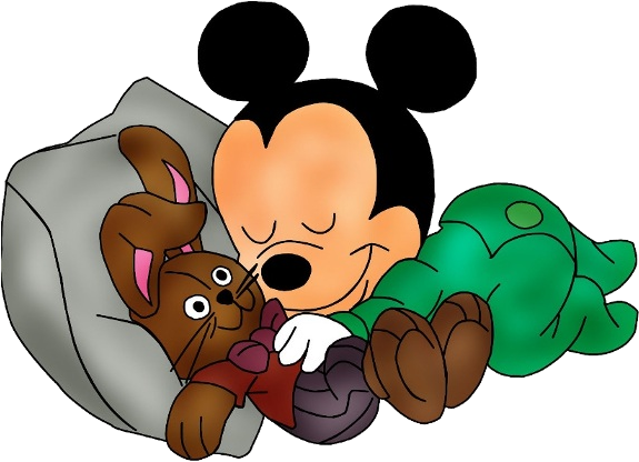 Baby Mickey Mouse Sleeping - Mickey Mouse Sleeping Clipart (600x600 ...