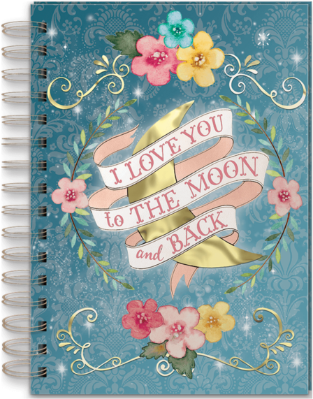 To The Moon Spiral Bound Journal - Punch Studio To The Moon Spiral ...