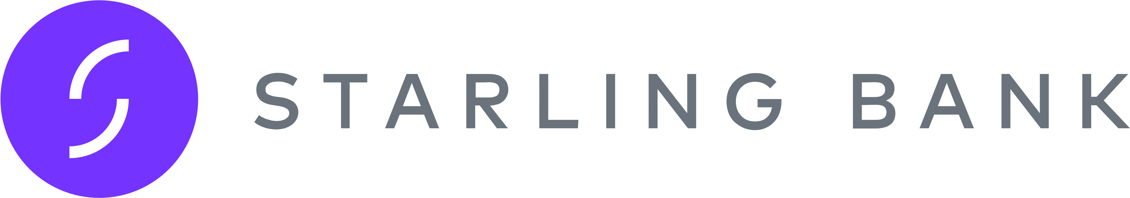 Us Bank Image Logo Download - Starling Bank Logo (4535x980), Png Download