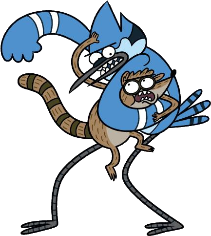 Mordecai & Rigby - Regular Show Mordecai And Rigby Fighting (463x515 ...