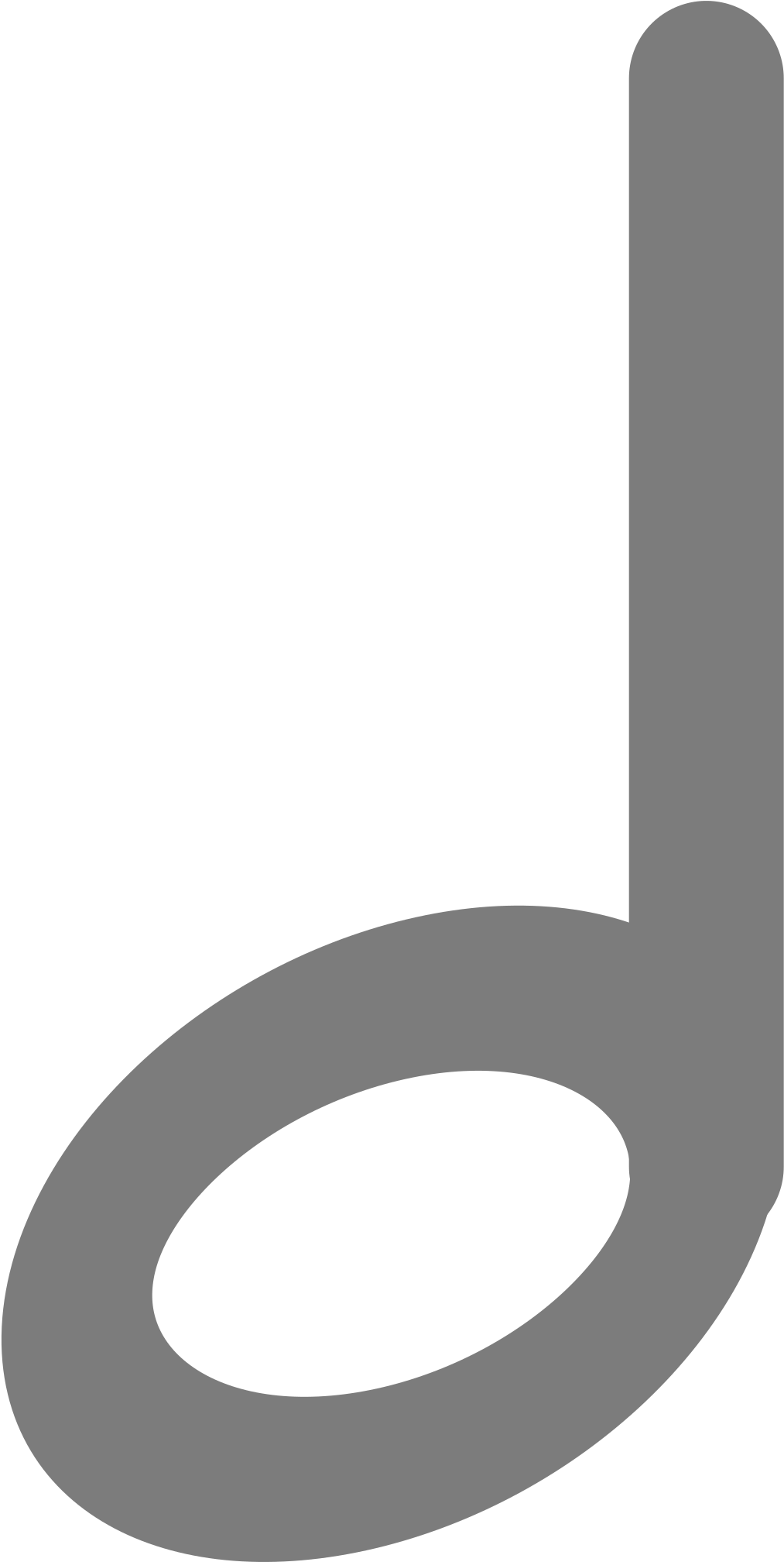 Big Image - Half Note Symbol (2400x2400), Png Download