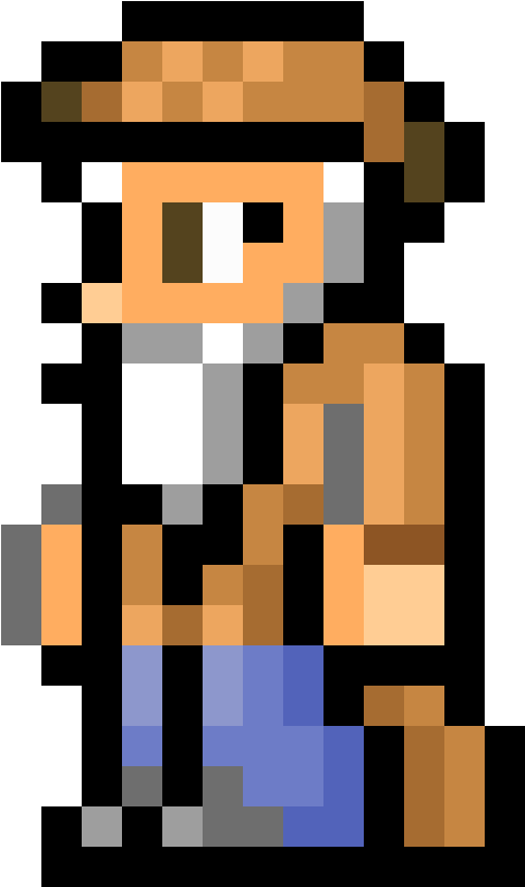 Terraria Merchant - Merchant Pixel Art Terraria (1184x1184), Png Download