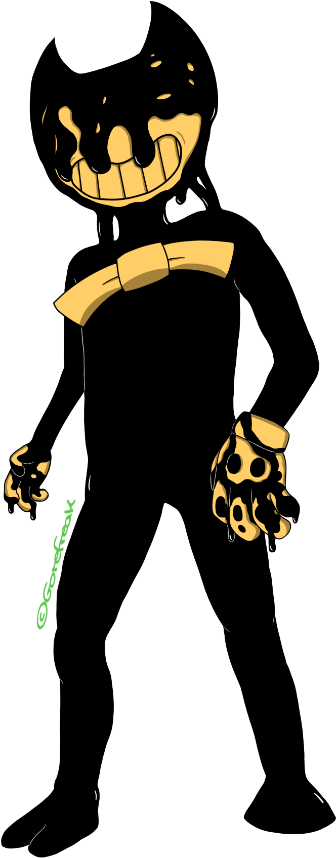 Bendy And The Ink Machine Cat Drawing Fan Art - Ink Demon Bendy Full ...