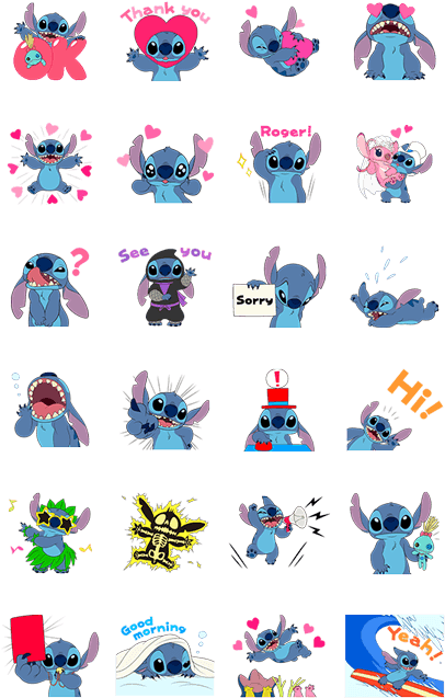 Stitch Is Back For A Second Set Of Animated Stickers - Stickers De ...