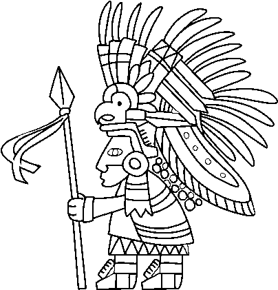 Aztec Warrior Coloring Pages