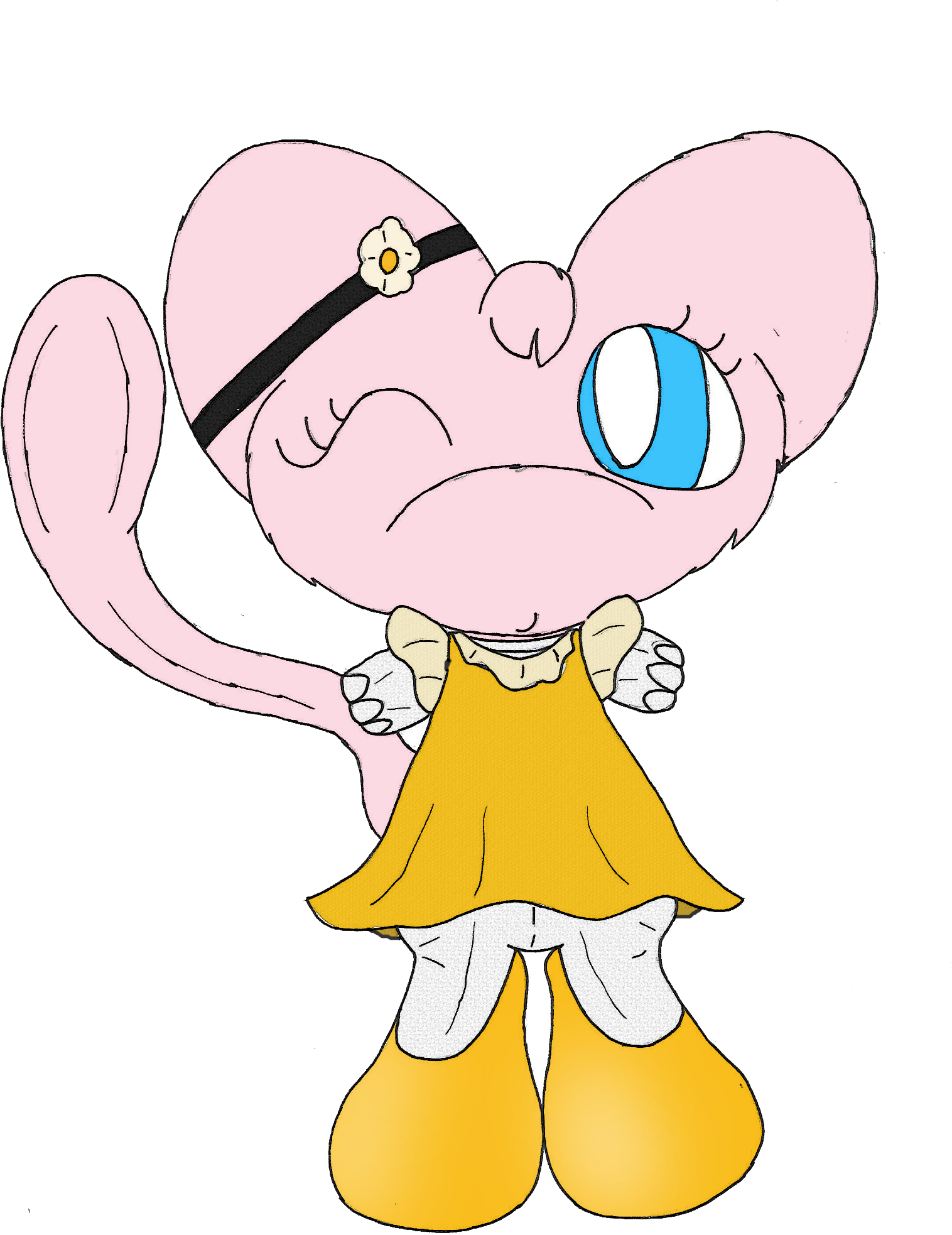 A Pretty Mew - Cartoon (1637x1983), Png Download