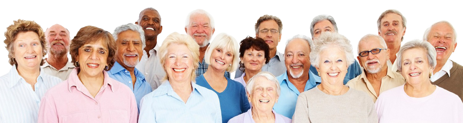Senior Services - Group Of Older People (1500x400), Png Download