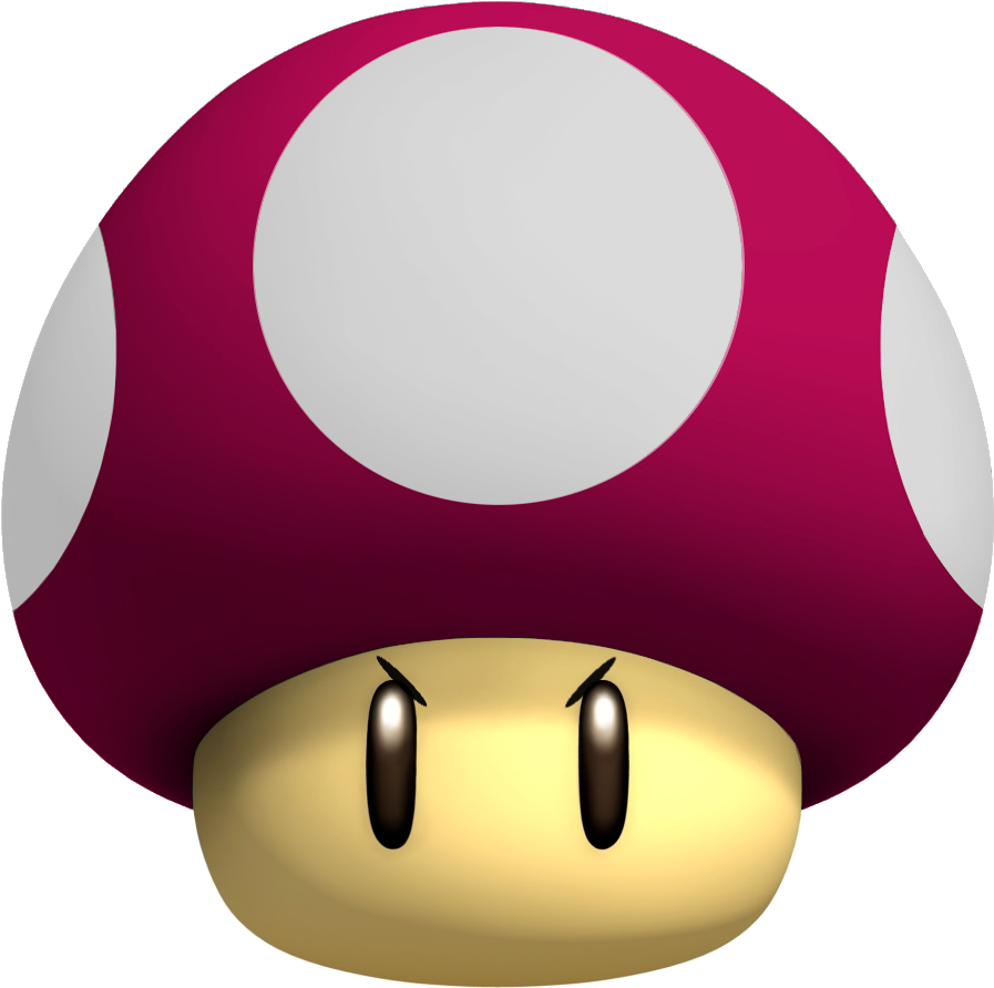 Poison Mushroom - Super Mario Bros (1024x1024), Png Download