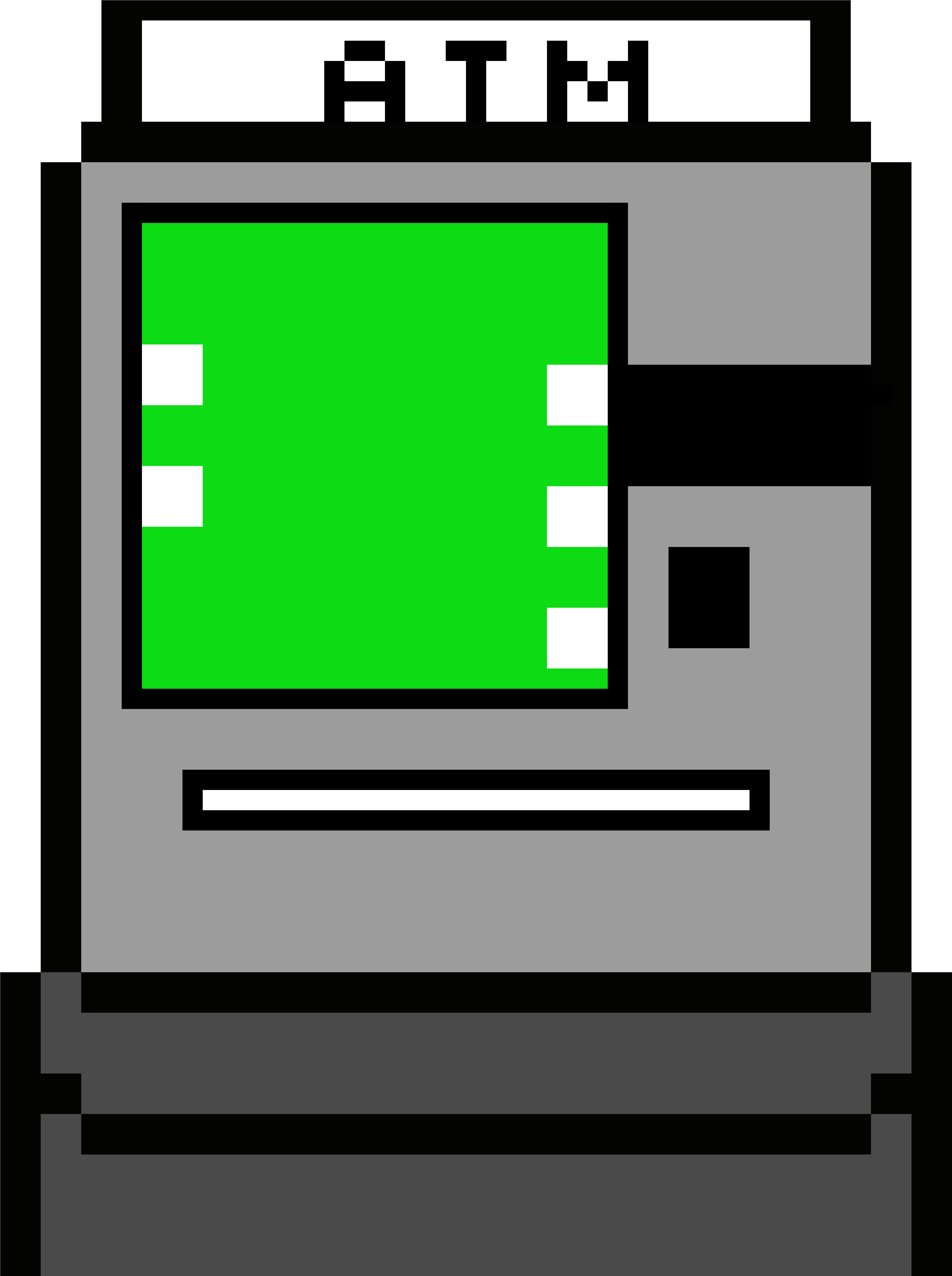 Atm Machine - Atm Pixel Art (4700x6400), Png Download